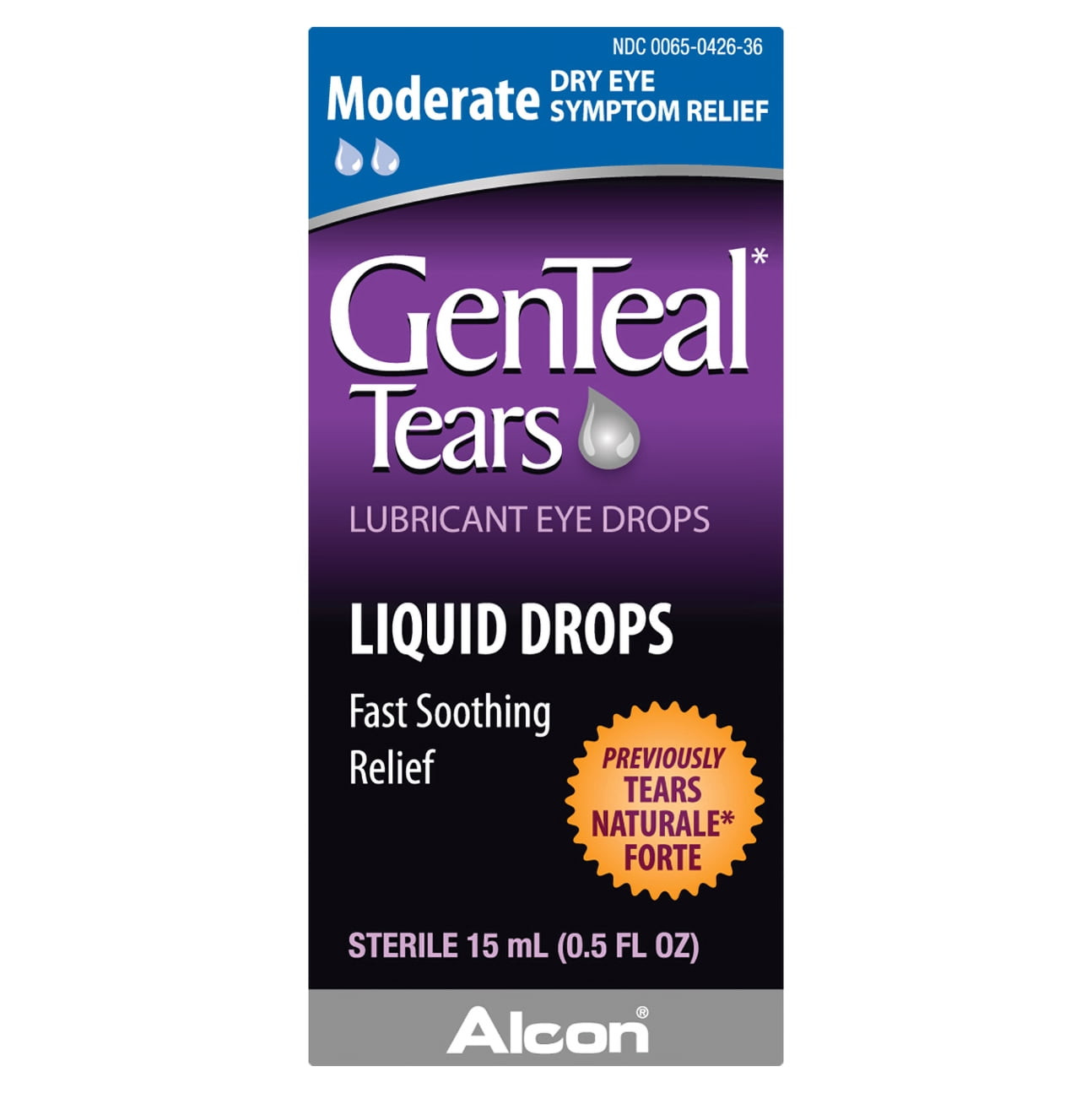 GenTeal Tears Moderate Lubricant Eye Drops for Dry Eye Symptom Relief ...