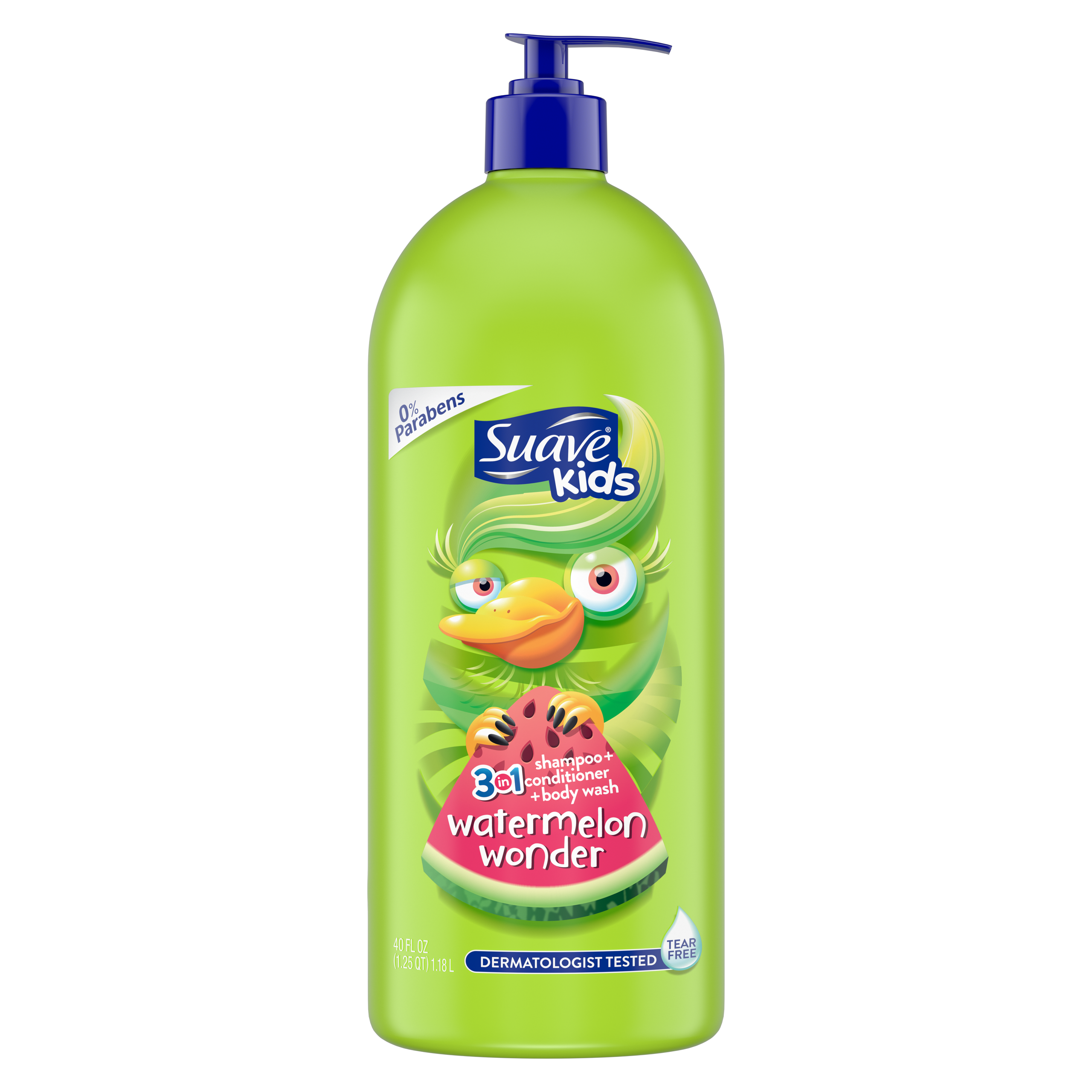 Suave Kids 3 in 1 Shampoo Conditioner Body Wash Watermelon Wonder,, 40 ...