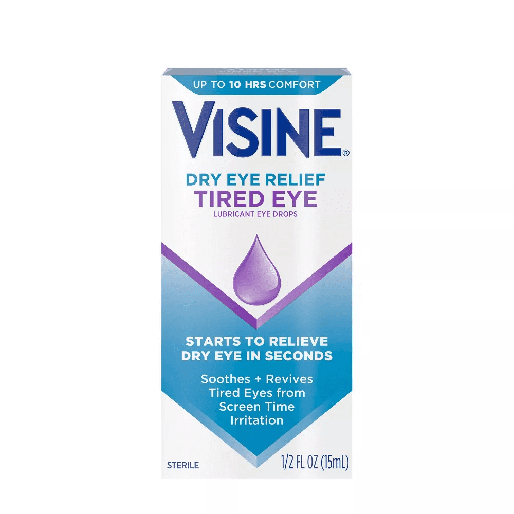 Visine Sterile Gentle PUR Tired & Dry Lubricant Eye Drops Relief, 0.5 ...