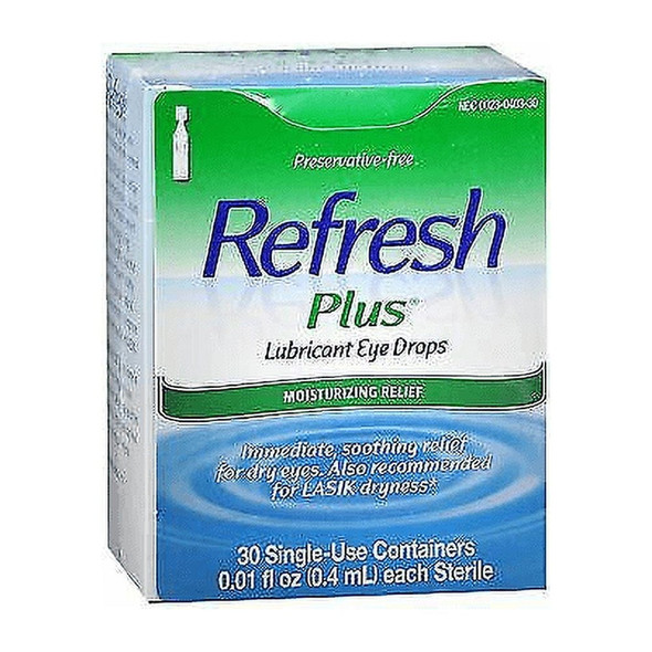Refresh Plus Lubricant Eye Drops Single-Use Containers 70 Each - Hey Pharma
