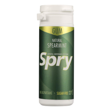 Spry All Natural Spearmint Chewing Gum - Case of 6 - 27 CT - Hey Pharma
