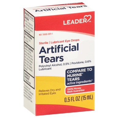 Leader Artifical Tears Lubricant Eye Drops 0.5Oz - Hey Pharma