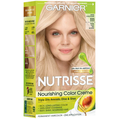 Garnier Nutrisse Ultra Creme Hair Color #111 Extra Light Ash Blonde ...