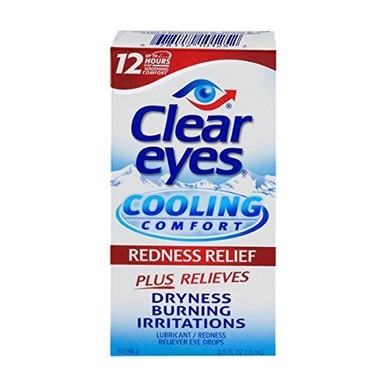 Clear Eyes Lubricant Eye Drops 12hr Cooling Comfort Refresh Redness ...
