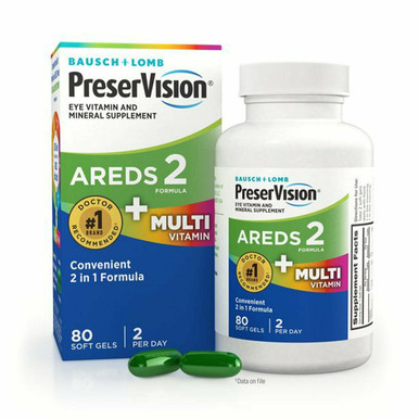 Bausch & Lomb PreserVision Areds 2 Eye Vitamin Softgel Vitamin ...