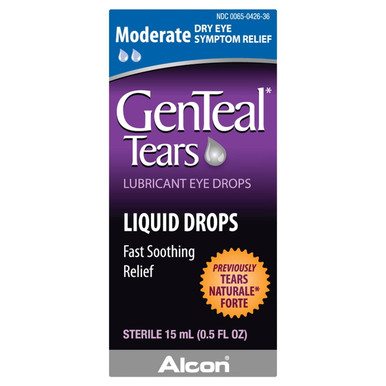 GenTeal Tears Moderate Lubricant Eye Drops for Dry Eye Symptom Relief ...