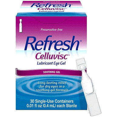 Refresh Celluvisc Lubricant Eye Gel, 30 Single Use Sterile Containers ...