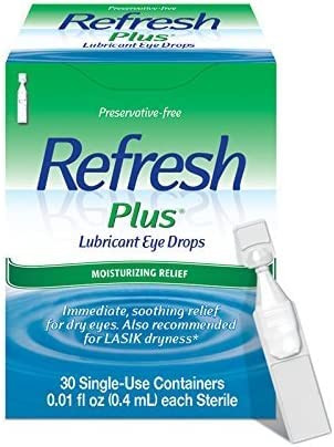 Refresh Plus Lubricant Eye Drops, Preservative Free, Single Use ...