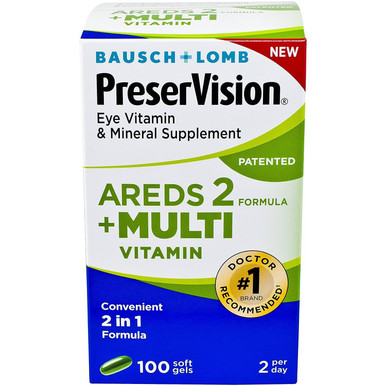 Bausch & Lomb PreserVision AREDS 2 Formula + Eye Multivitamin Softgels ...