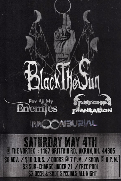 General Admission - Black The Sun Headlines The Vortex May 4th @ The ...