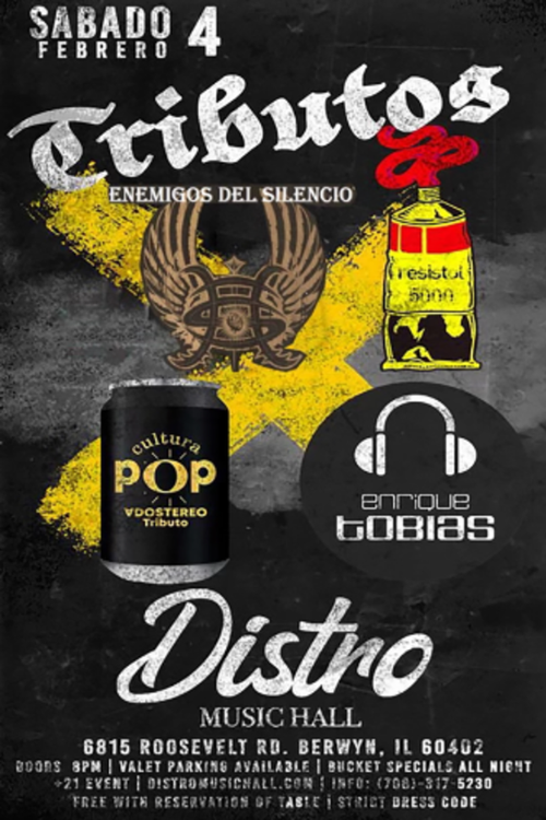 General Admission - Tributos Rock en Espanol @ Distro Music Hall - 2023 ...