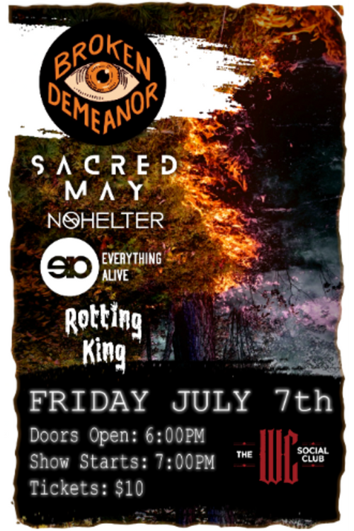 General Admission - Broken Demeanor @ The WC Social Club - 2023-07-07 ...