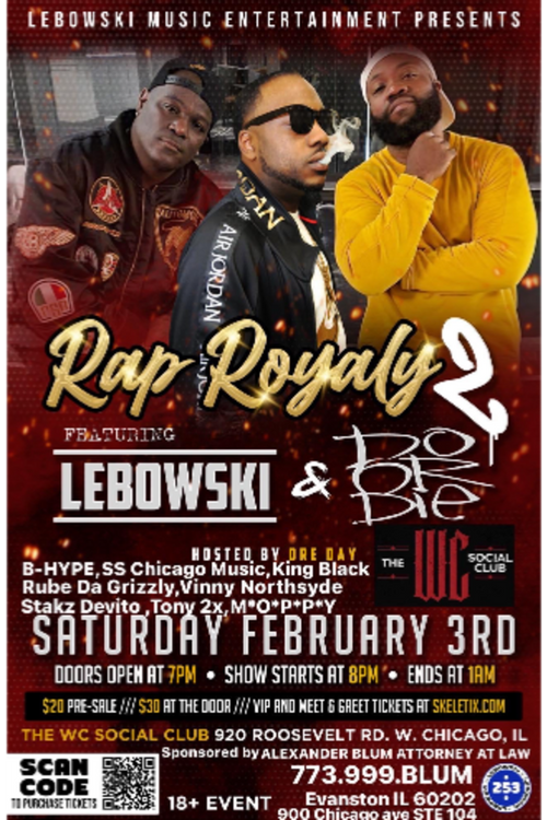 General Admission - Stackz Devito - DO OR DIE & LEBOWSKI: RAP ROYALTY ...