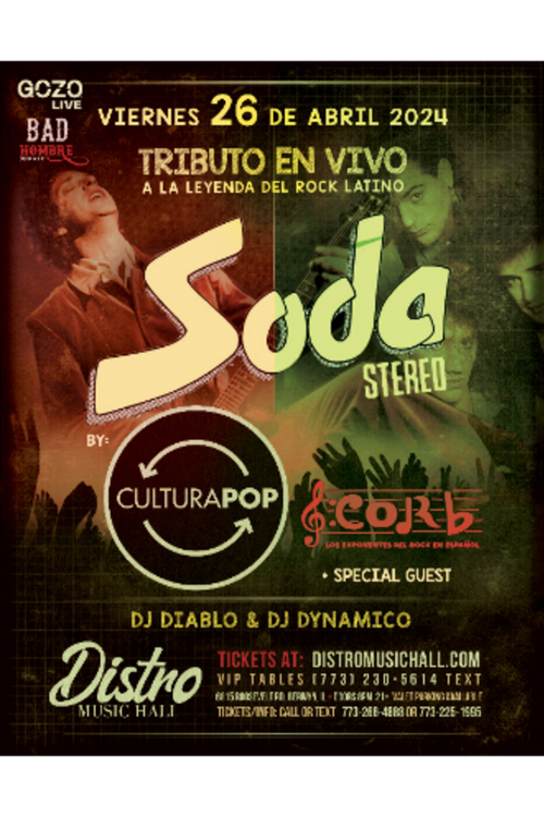 VIP Table For 2 + Entry for 2 (Main Floor) - SODA STEREO: Tributo en ...