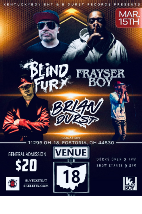 Cieratherapper VIP - Blind Fury & Frayser Boy Live at Venue 18 @ Venue ...