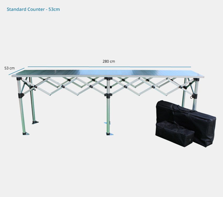 3m Folding Table Counter With Aluminium Tops | TFH Gazebos