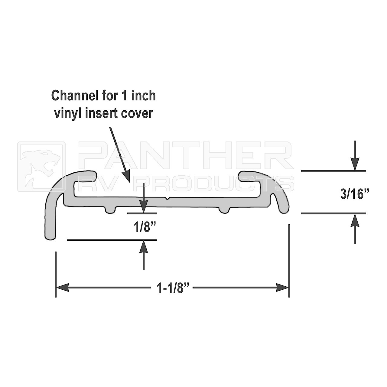 AP Products 021-85202-8 Long Leg Corner Trim Molding - Black - 8 Ft.