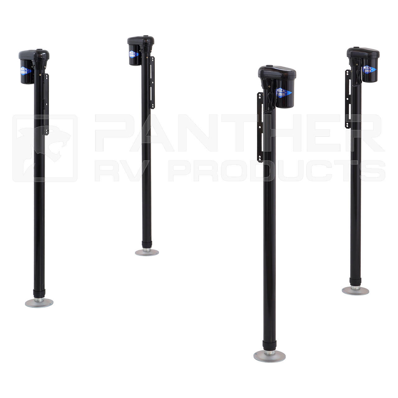 Rieco Titan 56342 RV Electric Truck Camper Loading Jacks - 4 Pack - Black