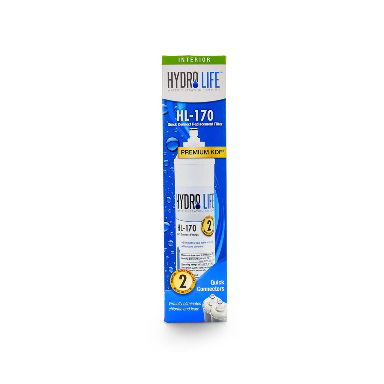 Hydro Life 52101 HL-170 QC RV Replacement Under Counter Filter