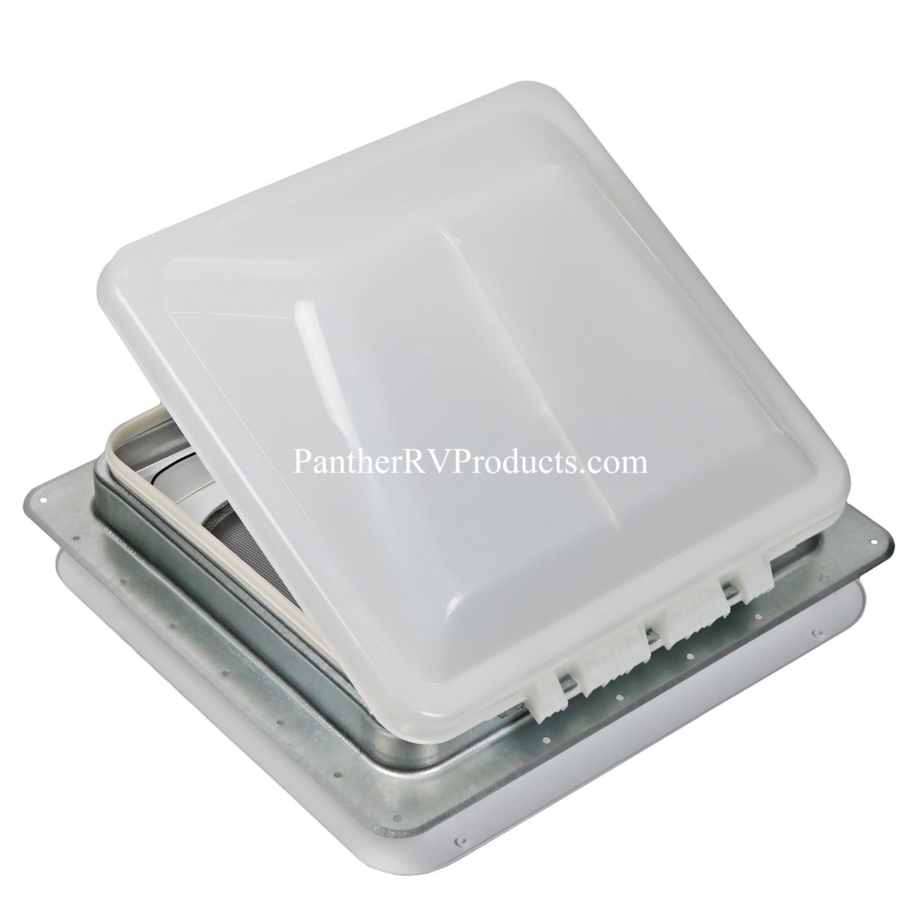 Ventline V2094SP-30 Manual Lift RV Trailer Roof Vent w/ 12V DC Fan - White