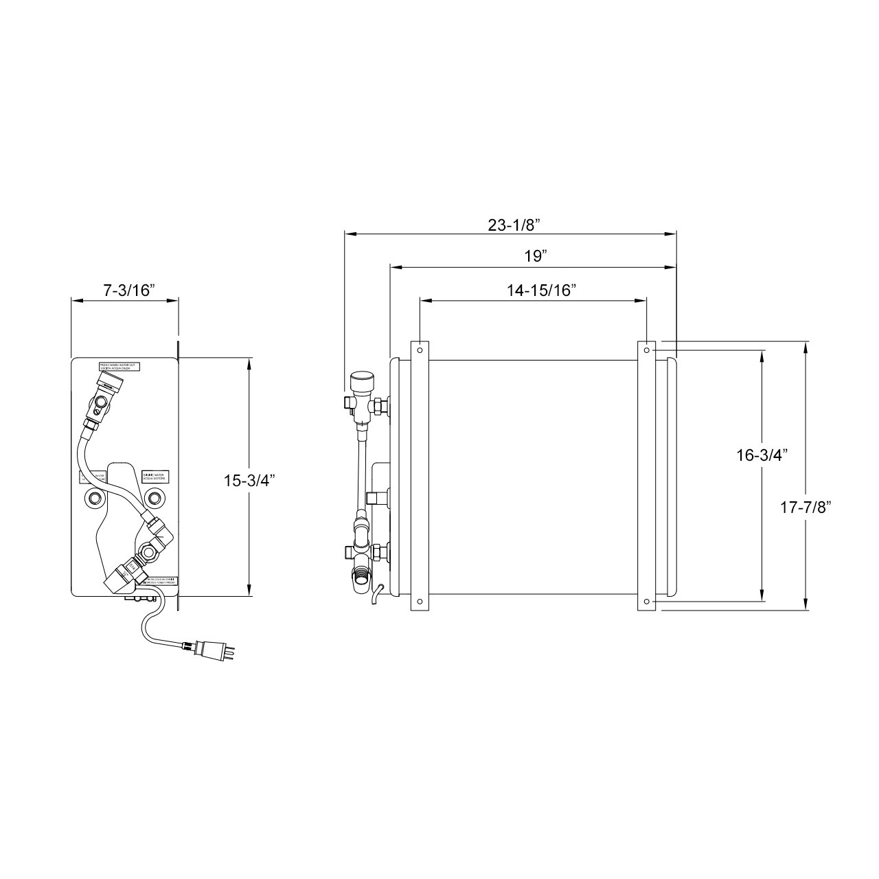 Isotherm 601623 Isotemp Slim 4.2 gal/16L Square Electric Water Heater