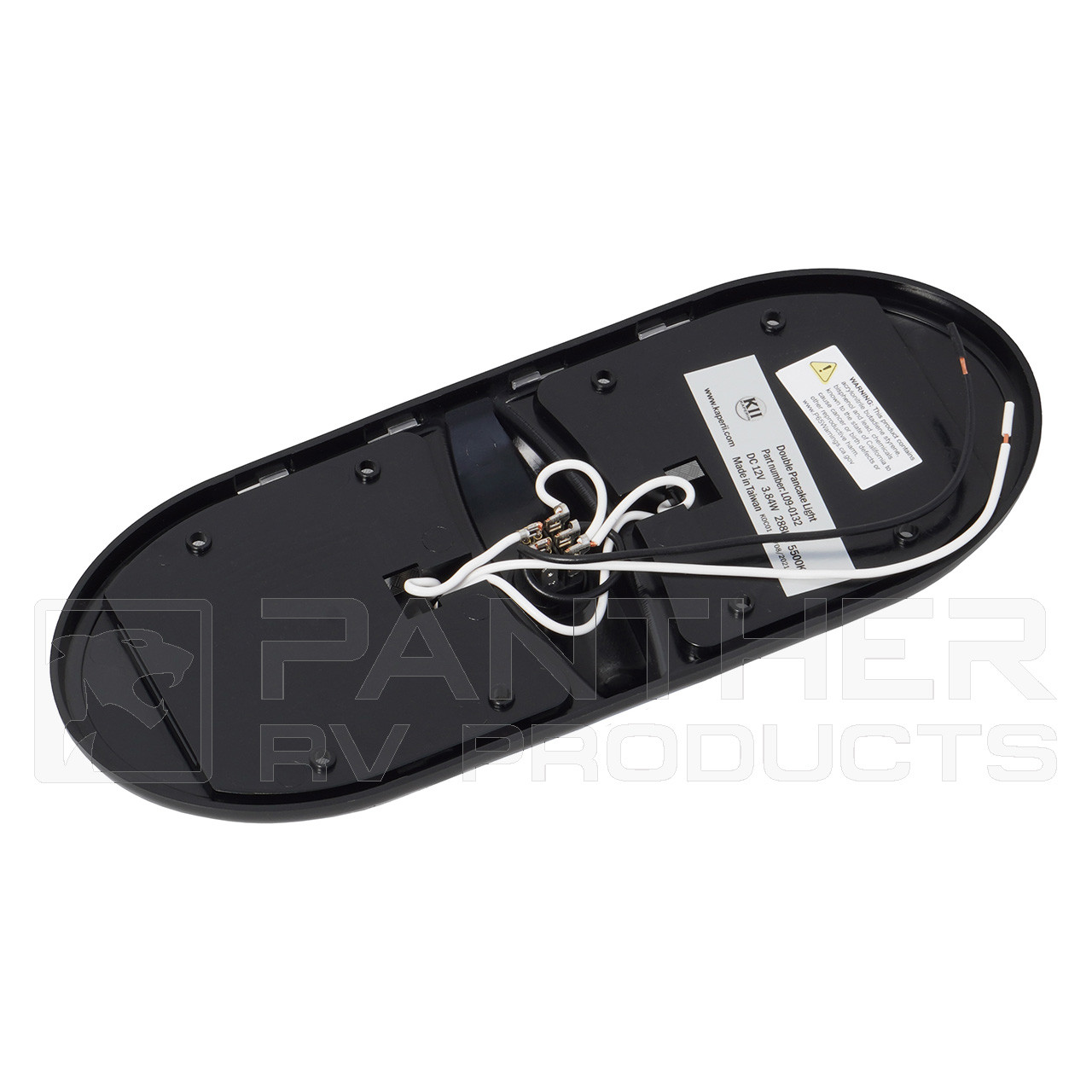 Kaper II L09-0132 RV LED Double Dome Ceiling Light - Black