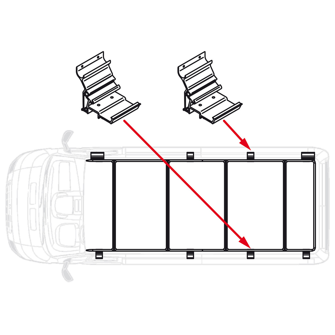 Fiamma 98658-055 OEM Dodge Promaster Roof Rack Crossmember Rail