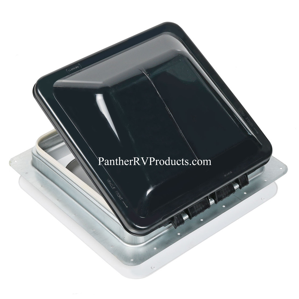 Ventline V2094SP-30 Manual Lift RV Trailer Roof Vent w/ 12V DC Fan - White