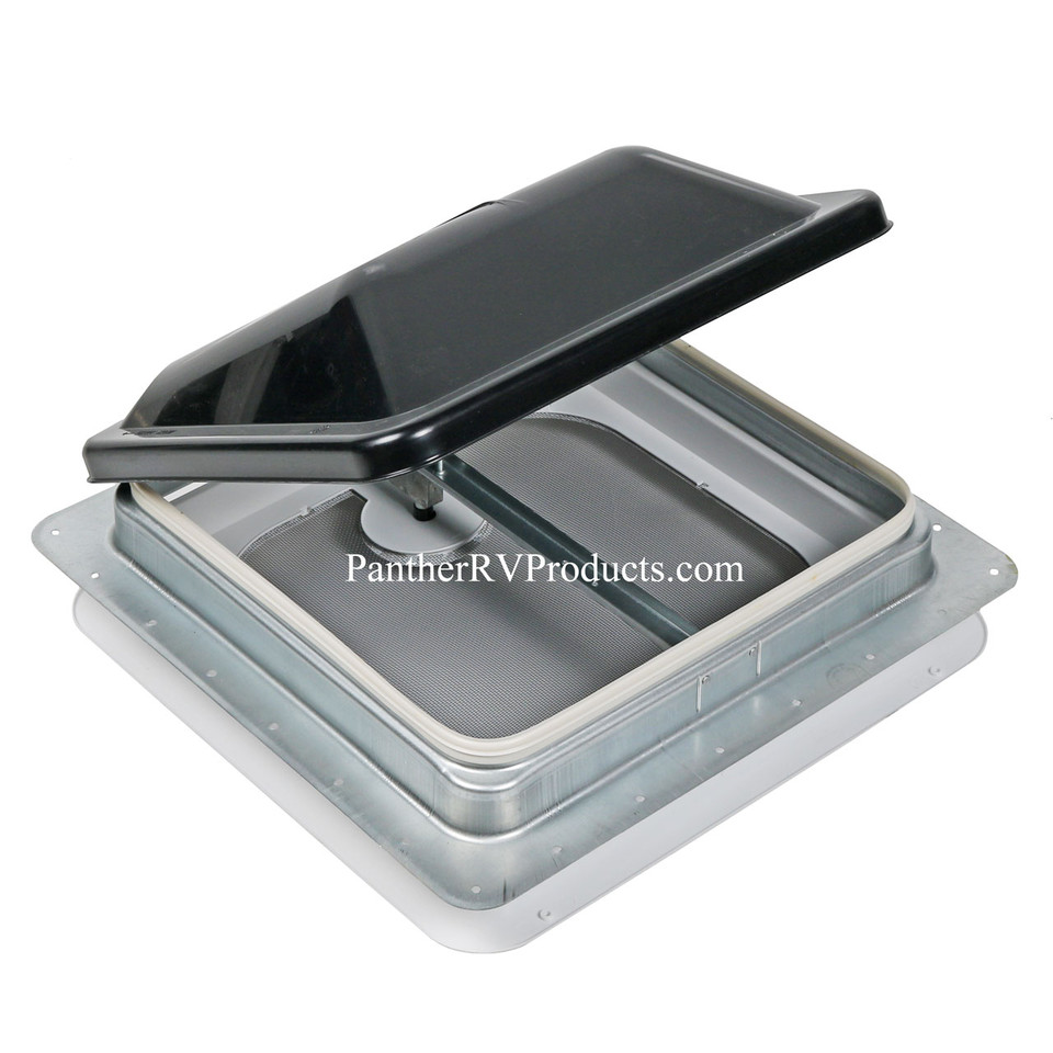 Ventline V2094SP-30 Manual Lift RV Trailer Roof Vent w/ 12V DC Fan - White