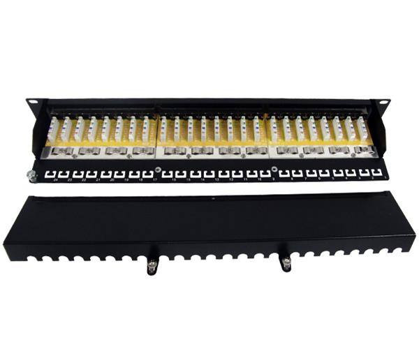 Category 6, 24 Port Shielded Patch Panel 1U - CableSupply