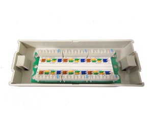 CAT6 Patch Panel 6-Port Rear, Terminating, Unshielded, Surface Mount