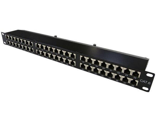 Category 6, 48 Port Shielded Patch Panel 2U - CableSupply
