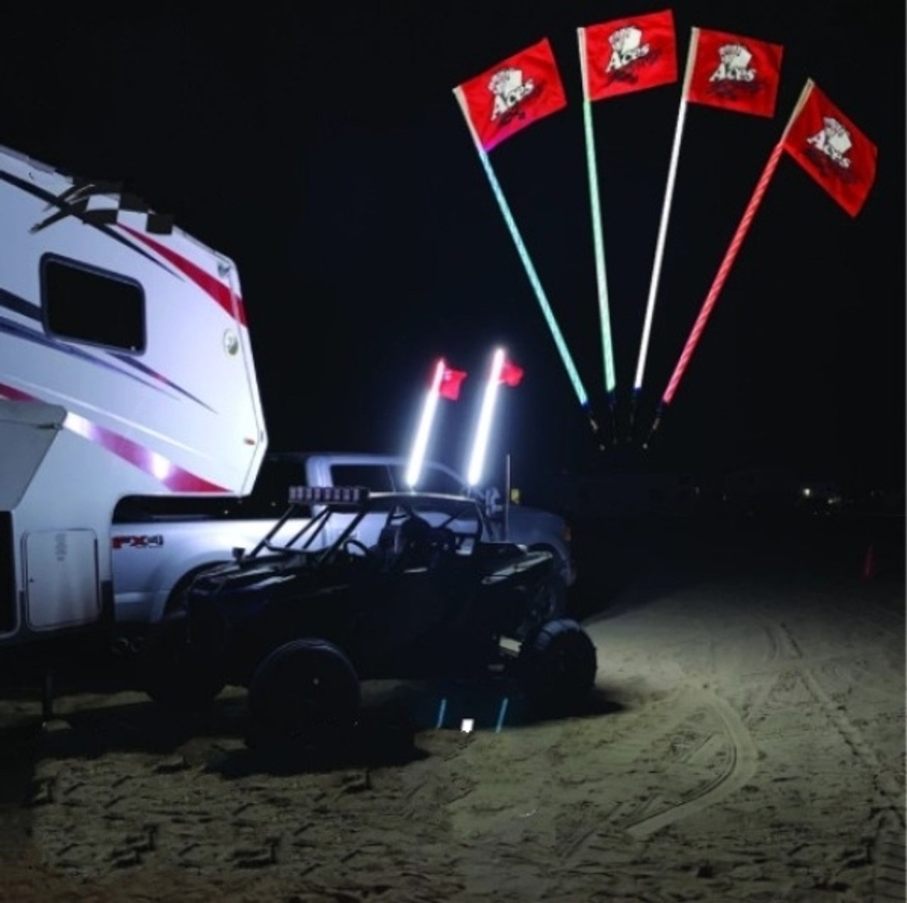 Yamaha Viking Wolverine Yxz Bluetooth Deluxe Lighted Whips By Aces