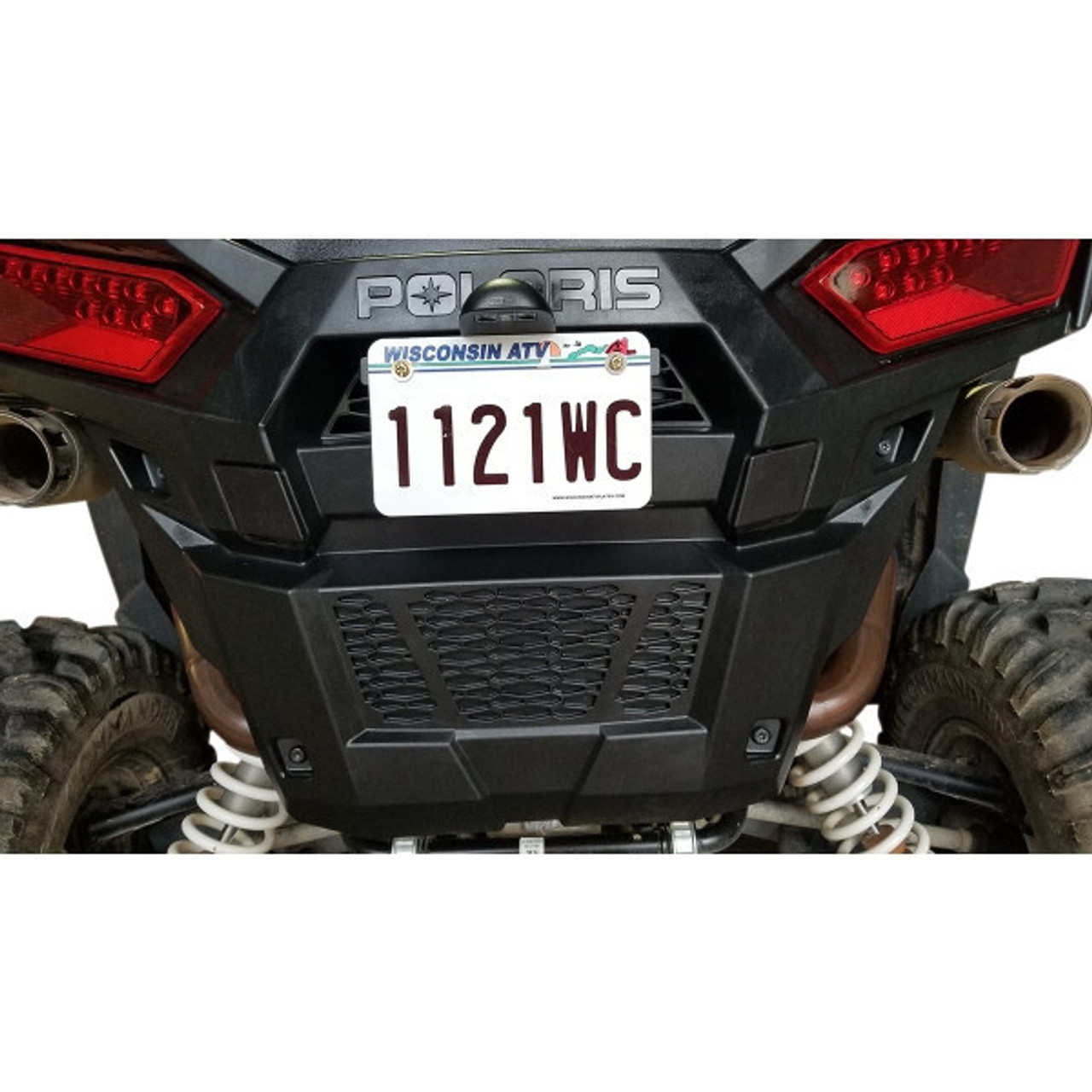 Yamaha Vikingwolverineyxz Mount Led License Plate Bracket By Moose
