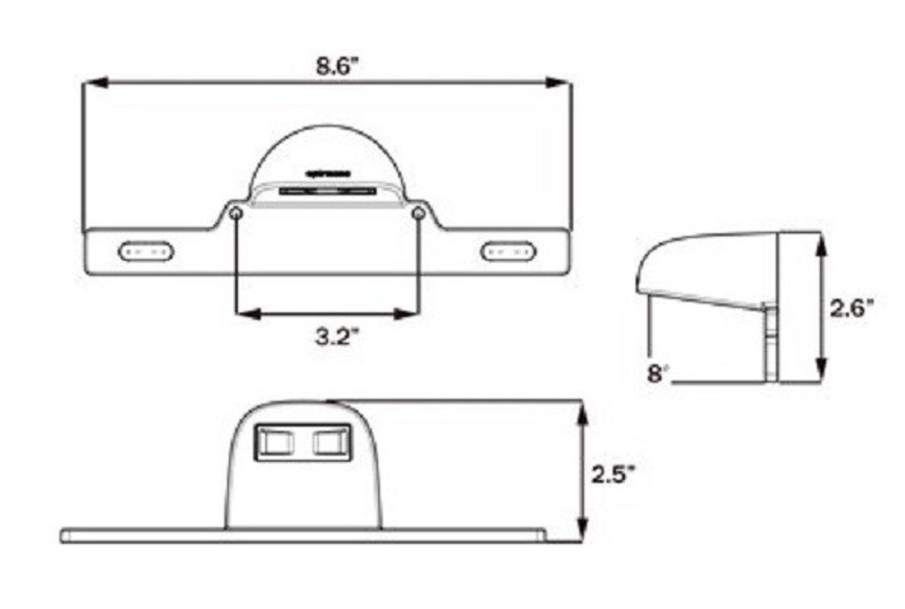 Yamaha Viking Wolverine Yxz Led License Plate Bracket By Hardline