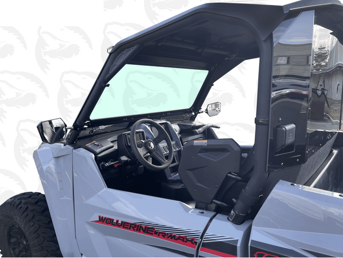 Yamaha Wolverine RMAX Glass Windshield by UTVZILLA - ZL-RMAX-WS-GLS-BLK-Y