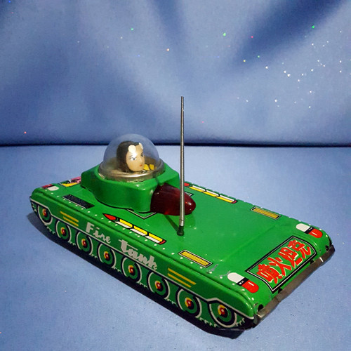 Tank "Sparkling" Friction Powered Toy. - Now and Then Galleria LLC