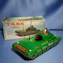 Tank "Sparkling" Friction Powered Toy. - Now and Then Galleria LLC