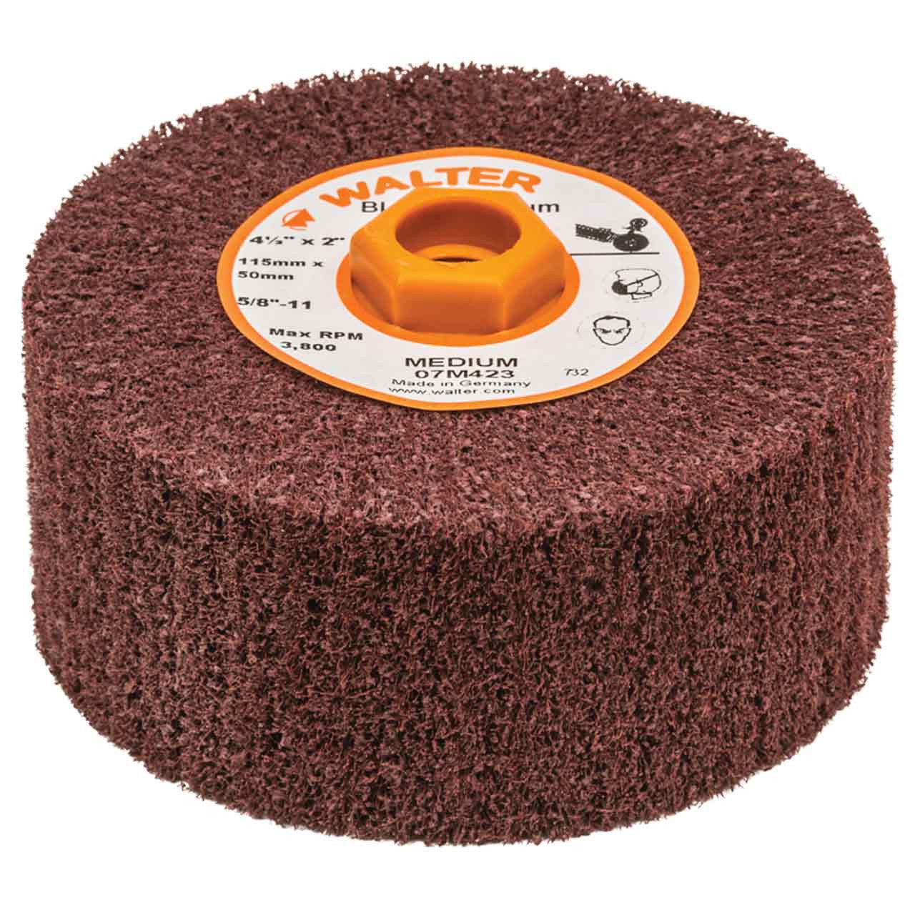 Walter 07M423 4-1/2x2x5/8-11 Blendex Drum Line-Mate Surface ...