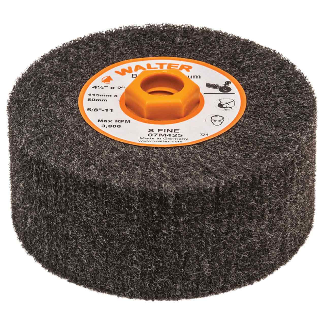 Walter 07M425 4-1/2x2x5/8-11 Blendex Drum Line-Mate Surface ...