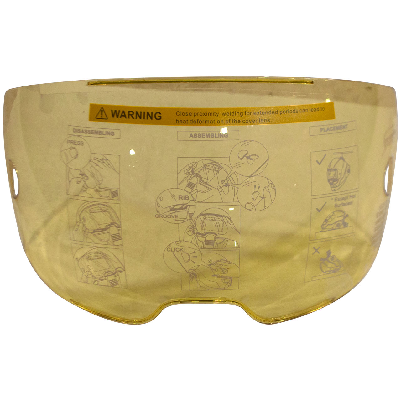 ESAB 0700600883 Sentinel A60 Front Cover Lens - Amber HC, 2 pack