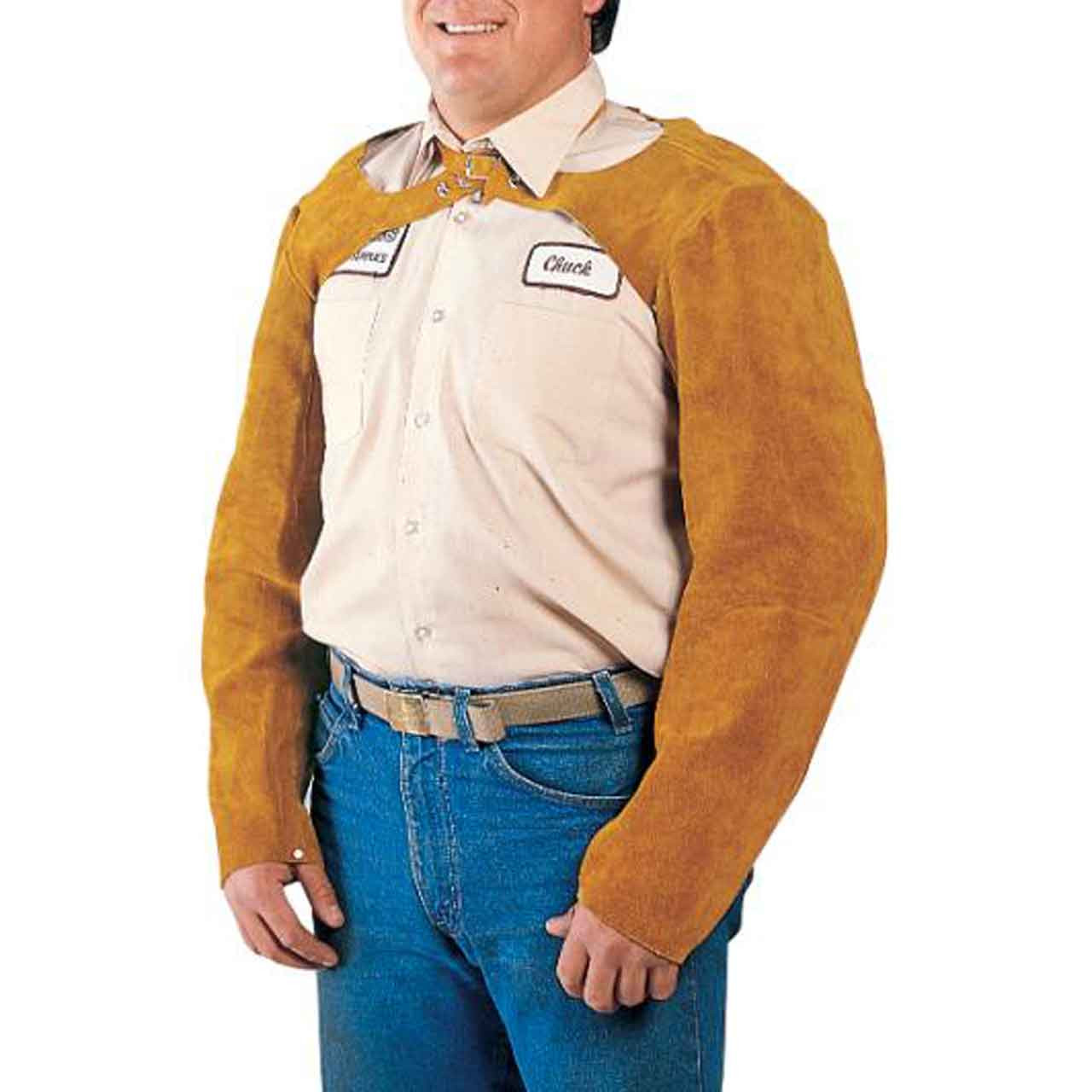 Tillman 5200L 25 Premium Bourbon Brown Side Split Cowhide Welding Sleeves
