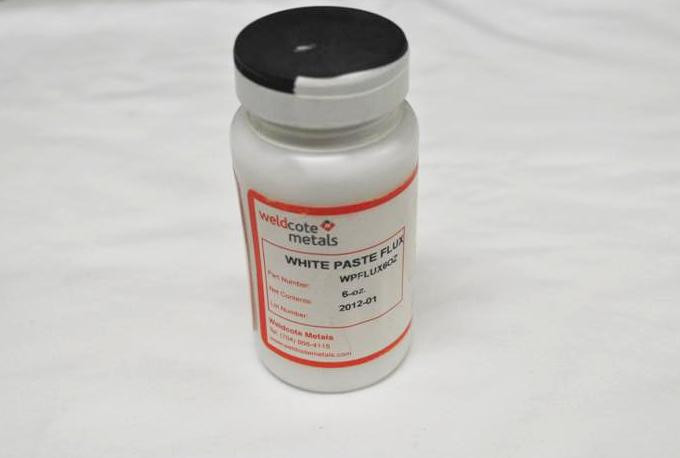Weldcote White Paste Flux 6 Ounce With Brush Cap