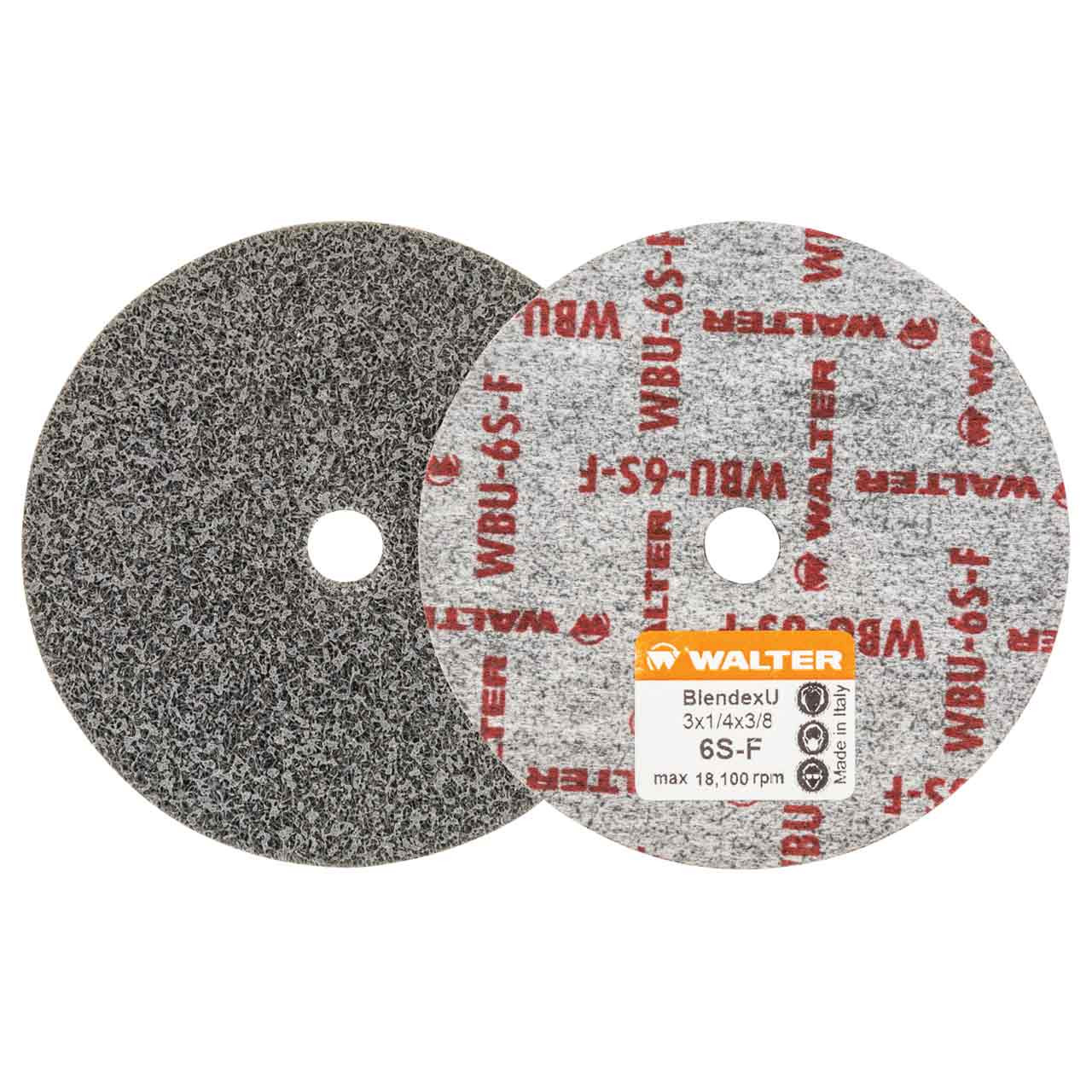 Walter 07U322 3x1/4x3/8 Blendex U Wheels Grade 6SF Superior Finishing ...