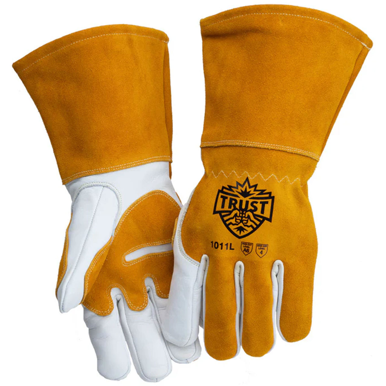 Trust Protection 1011L Top Grain Cowhide MIG Glove 4” Cuff, Large