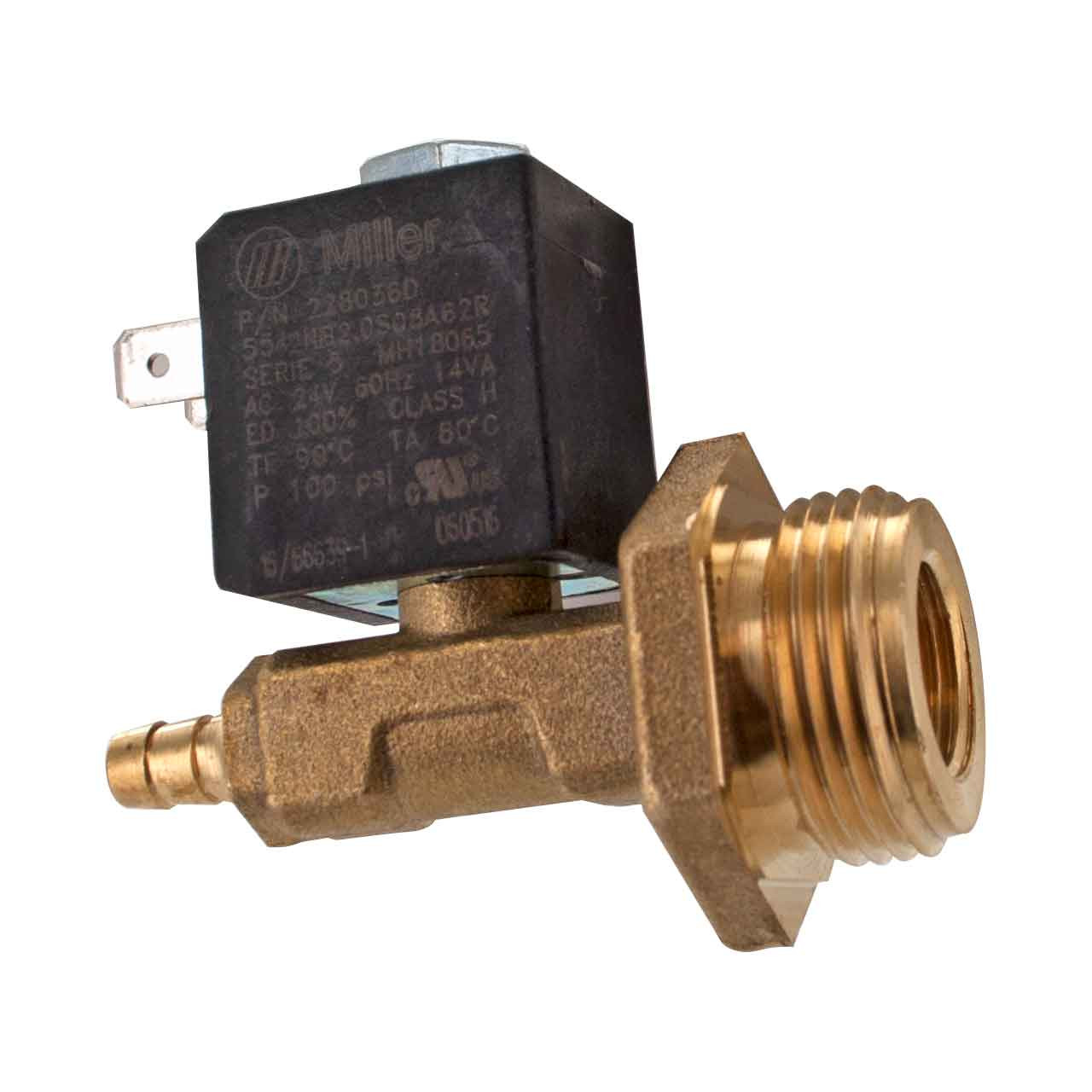 Miller 228035 Valve, .750" - 14 X 2 mm 34 VDC 100 psi 1-Way