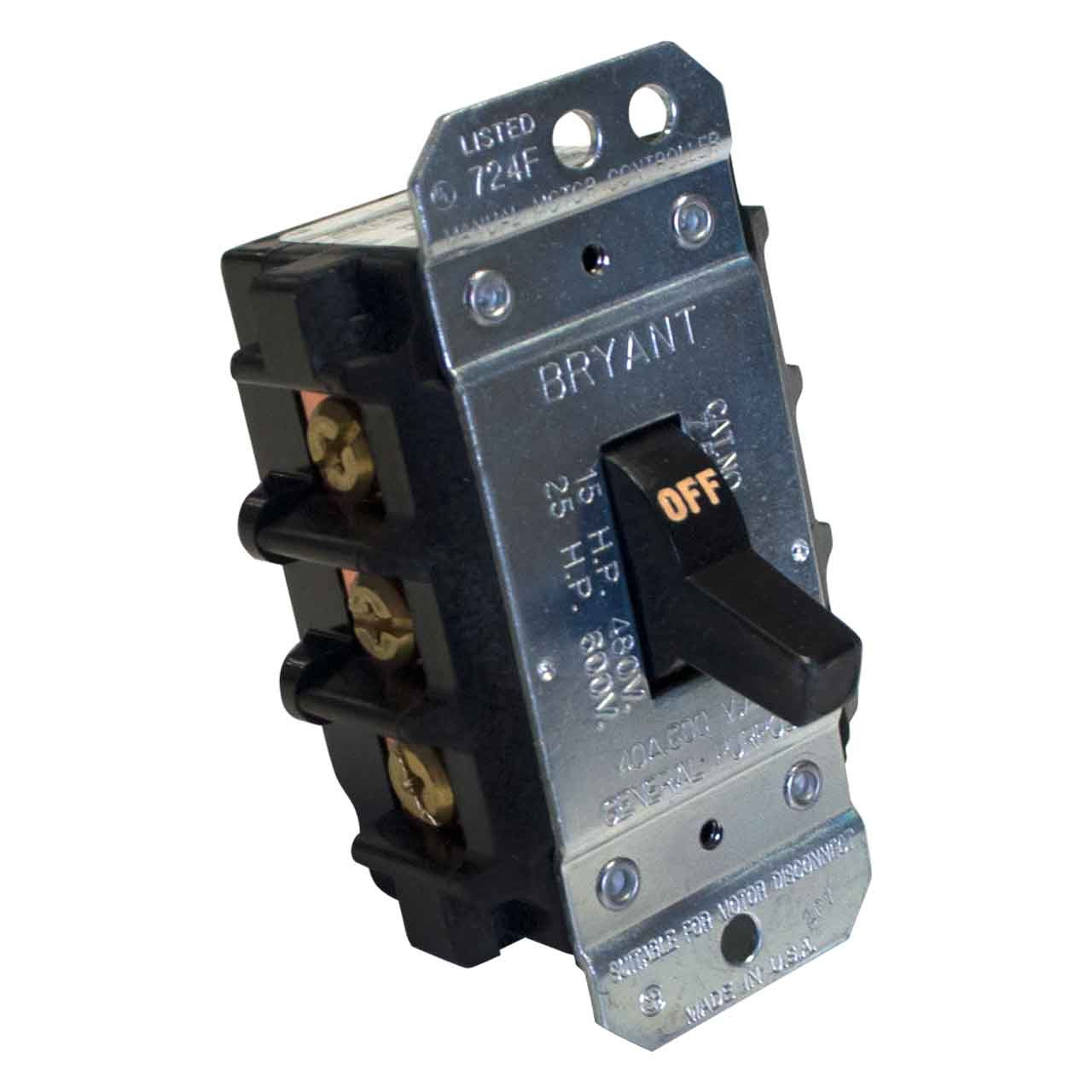 Miller 244920 Switch, Tgl 3Pst 40A 600Vac Scr Term Wide Tgl