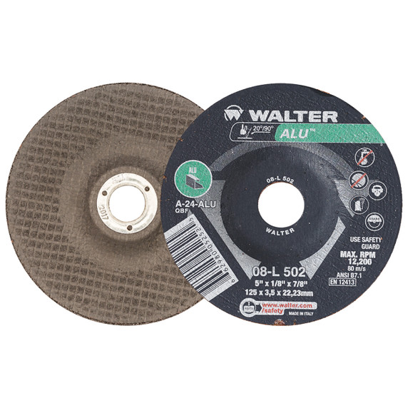 Walter 08L502 5x1/8x7/8 ALU Aluminum and Non-Ferrous Metals Grinding ...