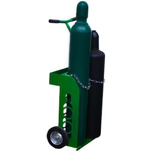SAF T CART 920-6B Small Dual Cylinder Cart with 80 Oxygen & #3 ...