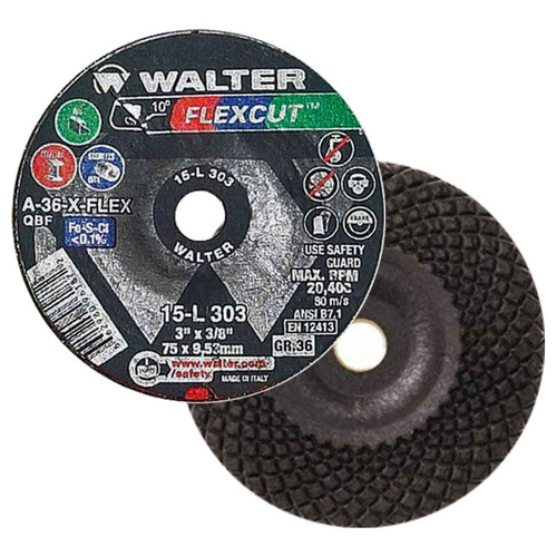 Walter 15L303 3x3/8 Flexcut Grinding Wheels Contaminant Free Type 29 ...